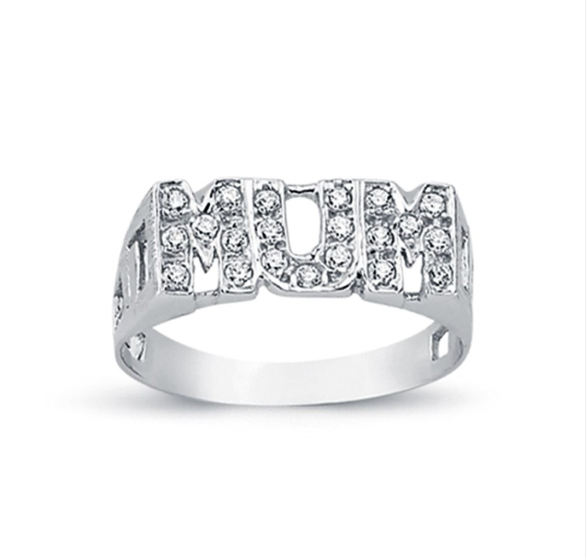CZ Mum Ring Curb Shoulders Sterling Silver – Johnny Hoxton London