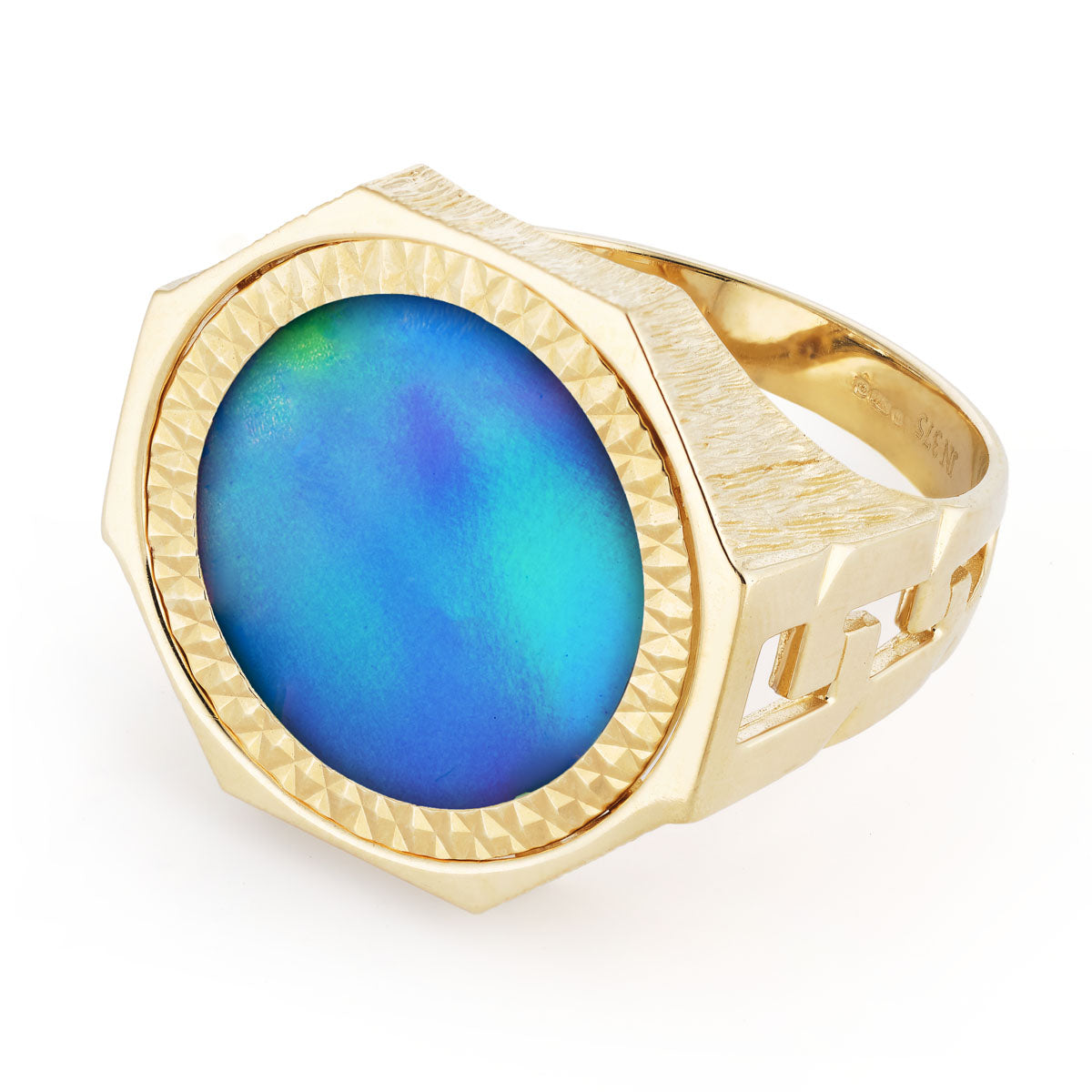 Johnny Hoxton Paradise Girl™ natural stone set in 9ct Gold Sovereign R ...